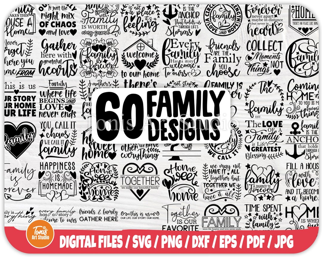Family SVG Bundle Farmhouse Svg Family Reunion Svg Files for Cricut ...