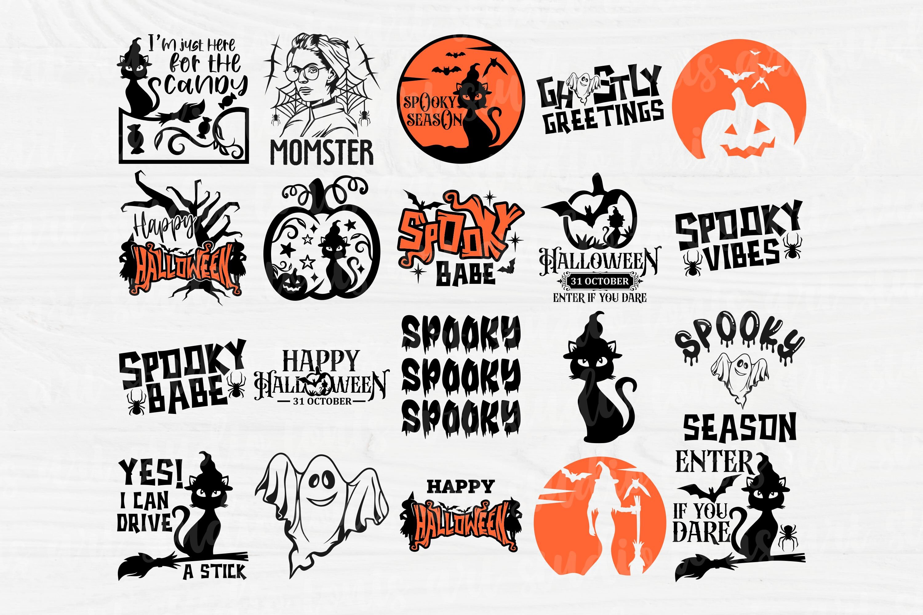 Halloween SVG Bundle Halloween Cut Files Pumpkin Clipart - Etsy