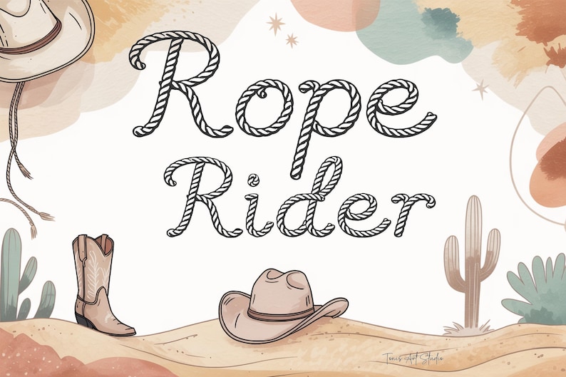 Rope Rider Font – Western Lasso Letters SVG, Cricut & Procreate - Etsy