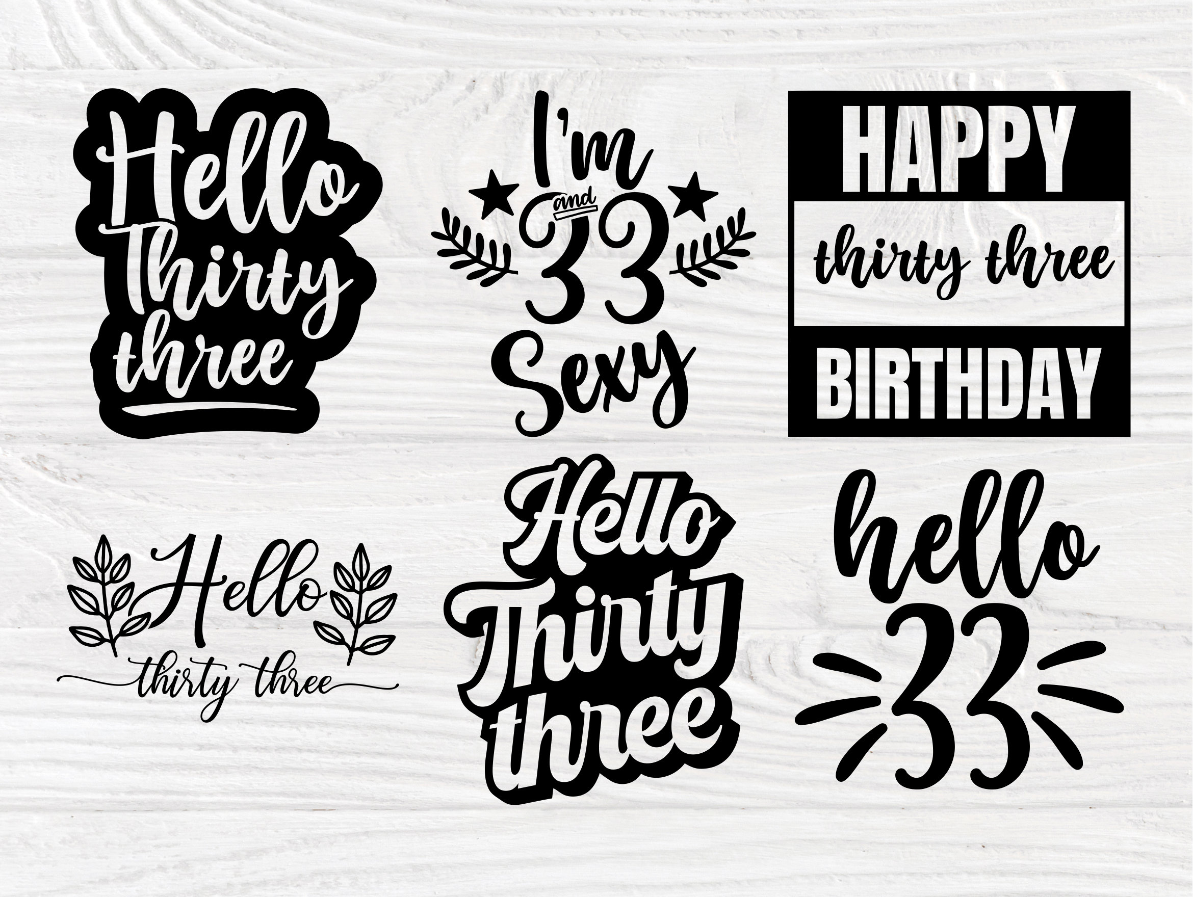 33rd Birthday SVG Bundle Birthday Shirt Designs - Etsy
