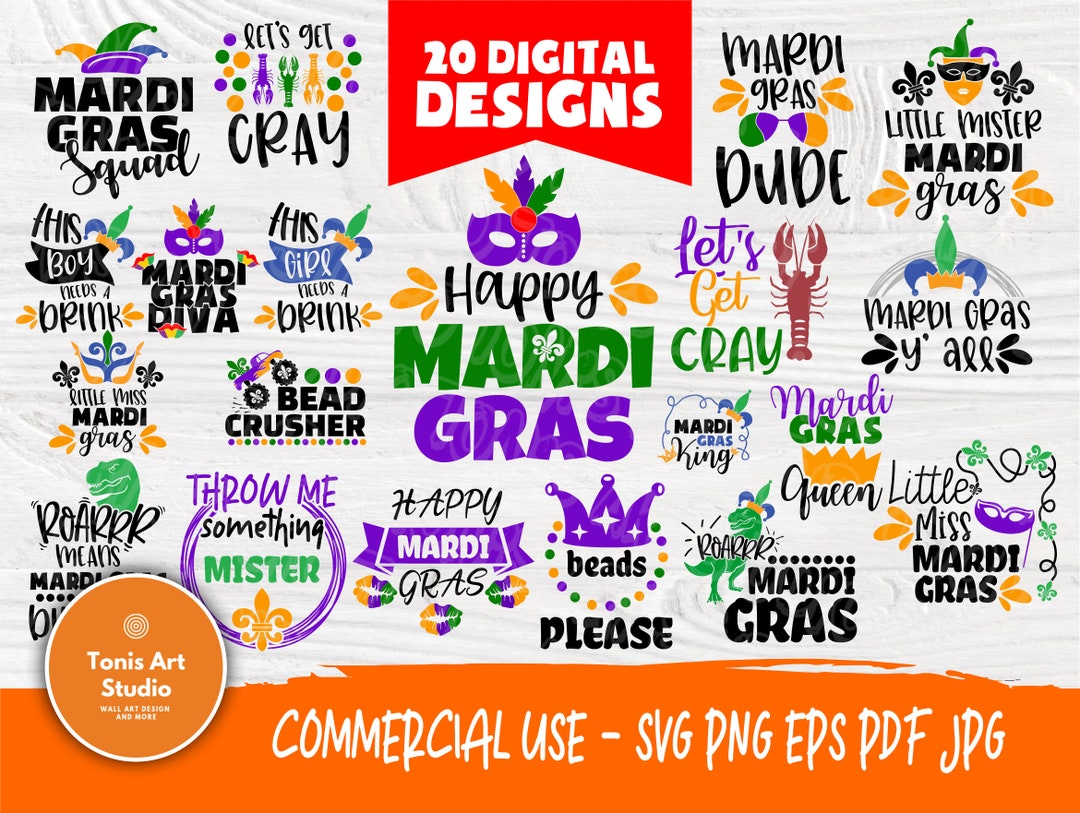 Mardi Gras SVG Bundle, Mardi Gras Svg Cut Files - Etsy