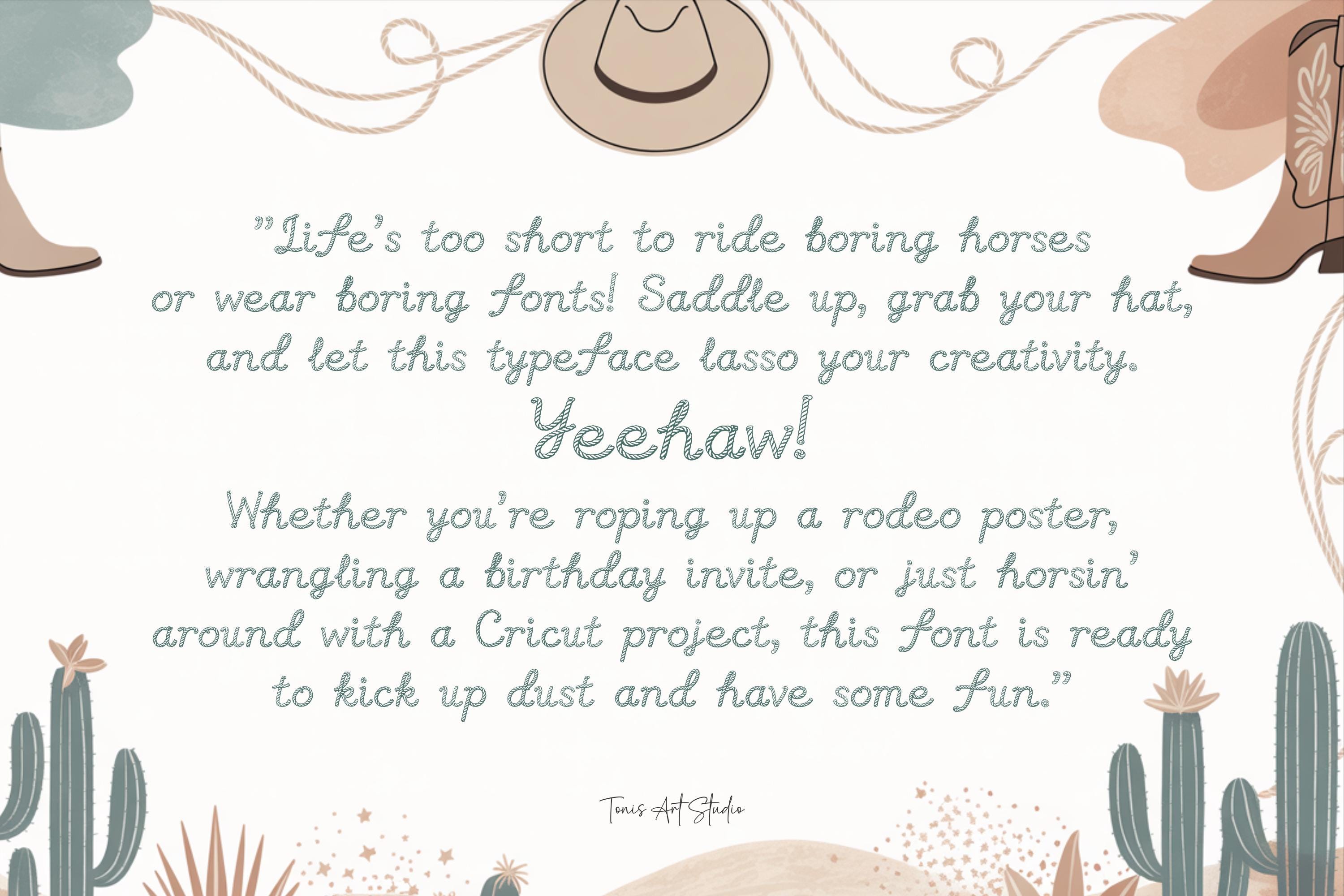 Rope Font SVG OTF - Rope Rider Font, Cowboy Rope Alphabet, Western ...