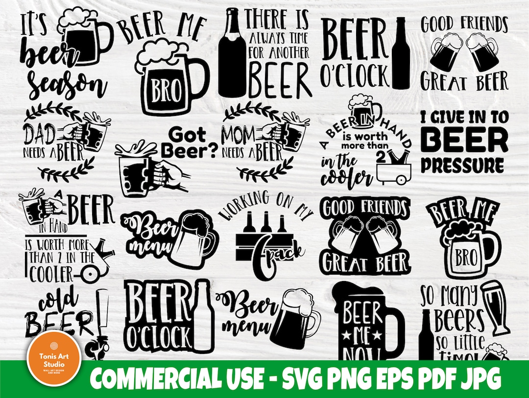 Beer SVG Bundle, Craft Beer Svg, Alcohol Cut Files - Etsy