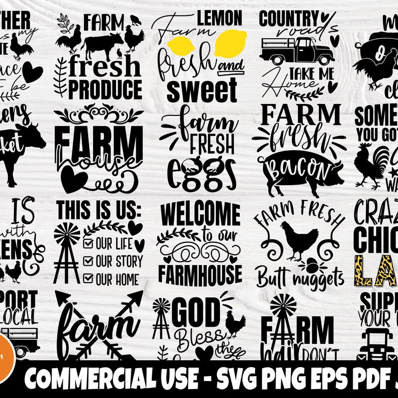 Farm Fresh Svg - Etsy