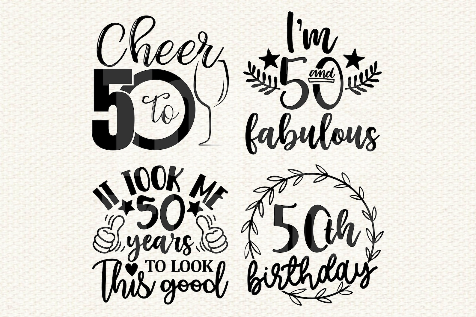 50th Birthday SVG Fifty Svg Hello 50 Svg Png - Etsy UK