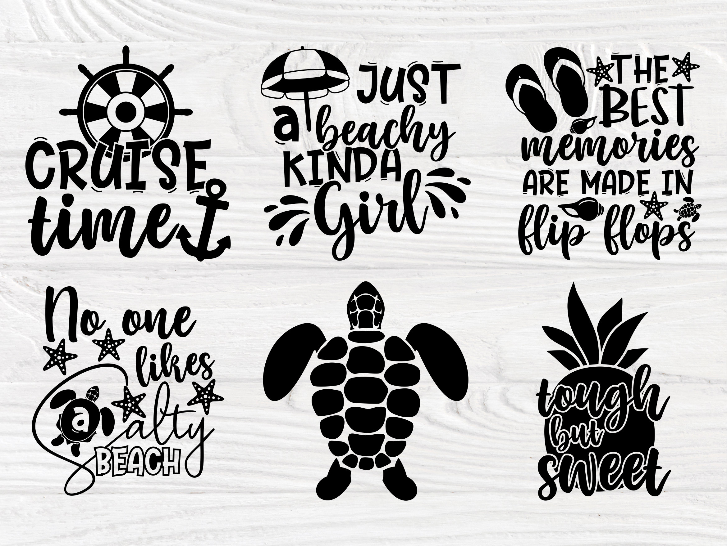 Summer SVG Bundle Beach Quotes Svg Vacation Svg | Etsy