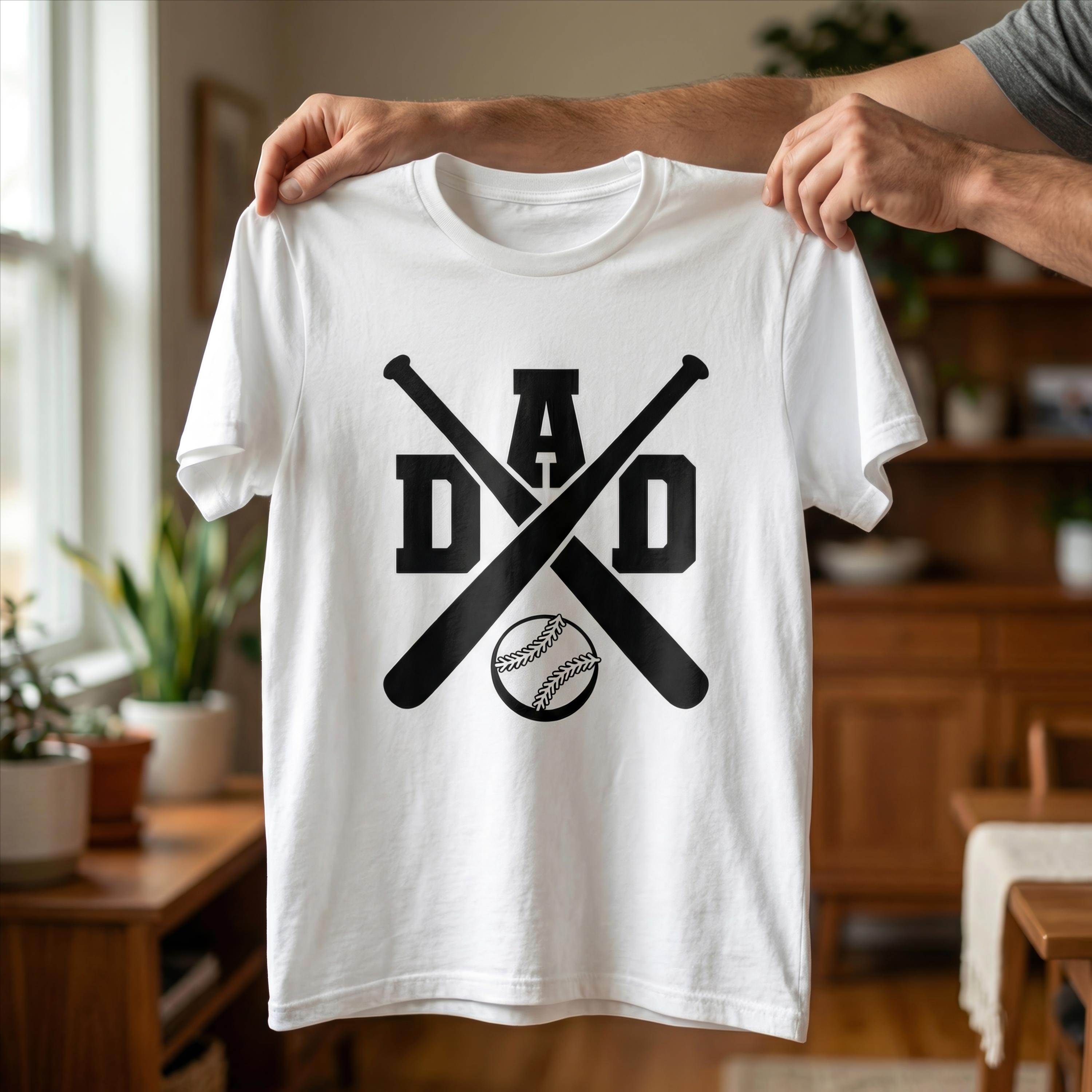 Baseball Dad SVG • Crossed Bats Mascot, Game Day Shirt (cut Files ...