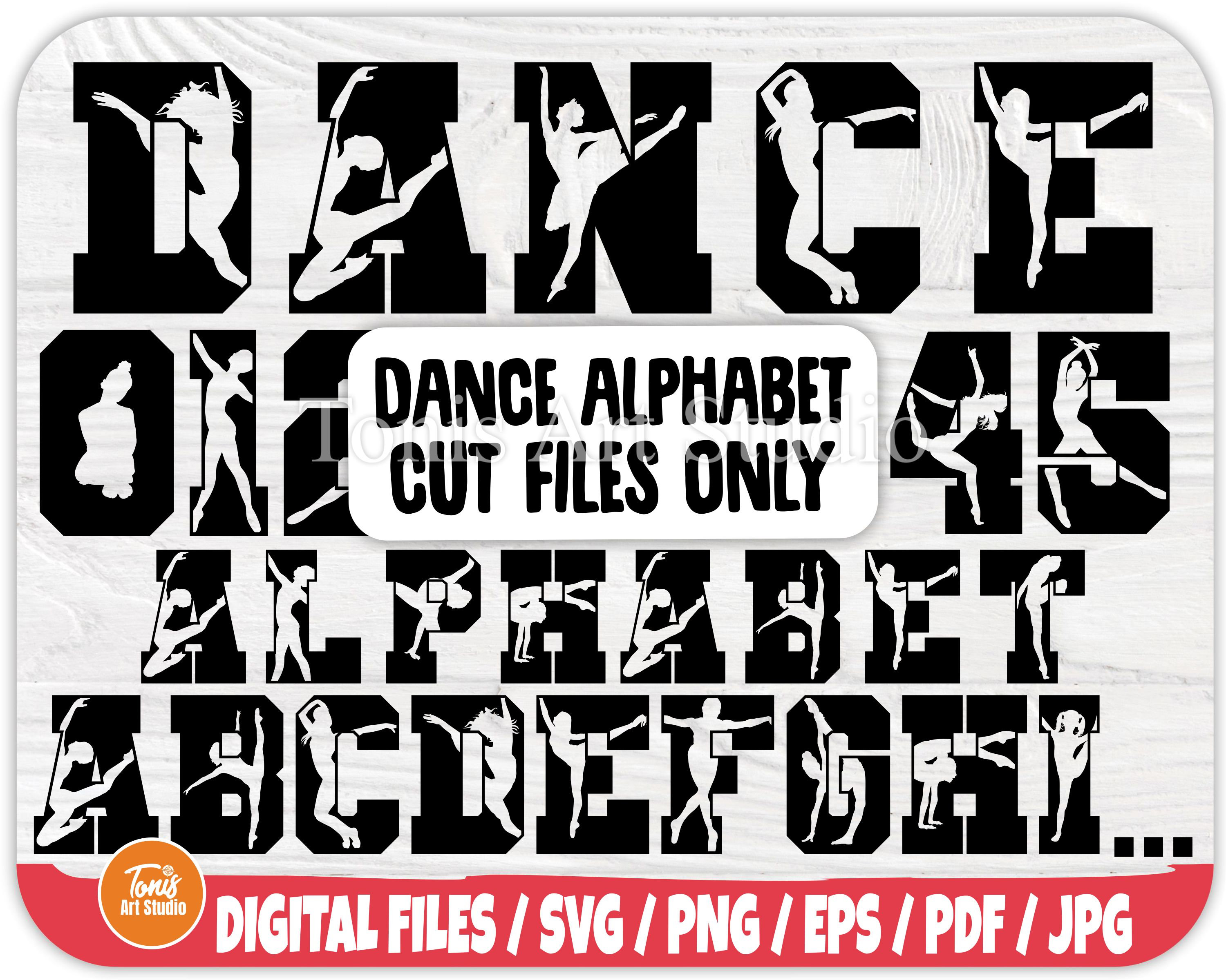 Dance Font SVG Dance Alphabet Monogram Letters Svg - Etsy UK