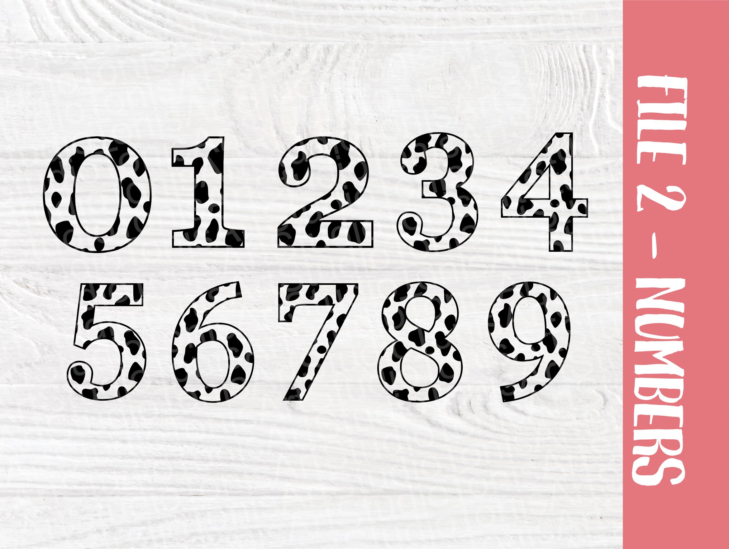 101 Dalmatian Numbers SVG Cut Files Birthday Svg | Etsy