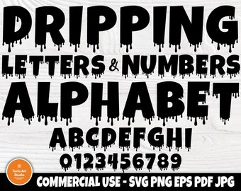 Dripping Letters - Etsy