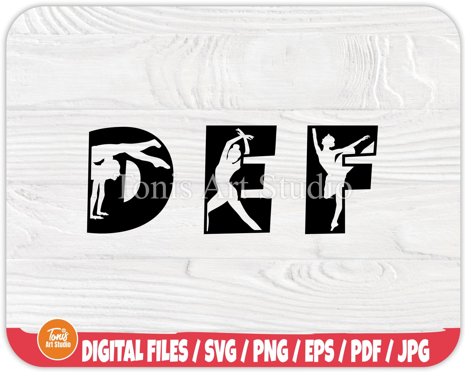 Dance Alphabet SVG Monogram Letters Svg Dance Font - Etsy