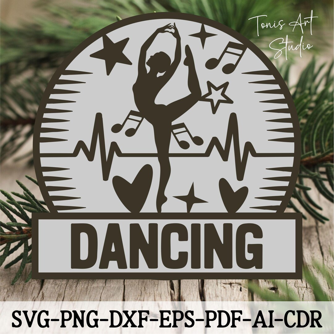Dance Split Monogram Svg | Ballet Dancer Name Sign | Laser Cut File ...