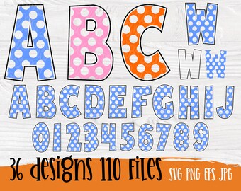 Polka Dot Alphabet | Etsy