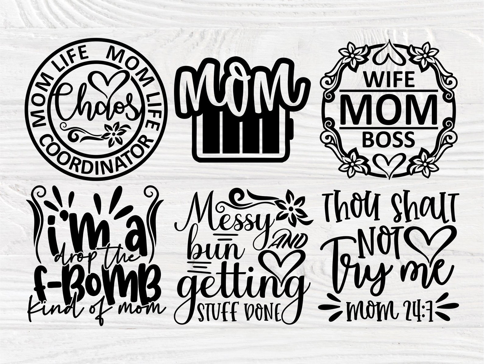 Mom SVG Bundle Funny Mom Svg Mom Quotes Svg Mom Life Svg - Etsy