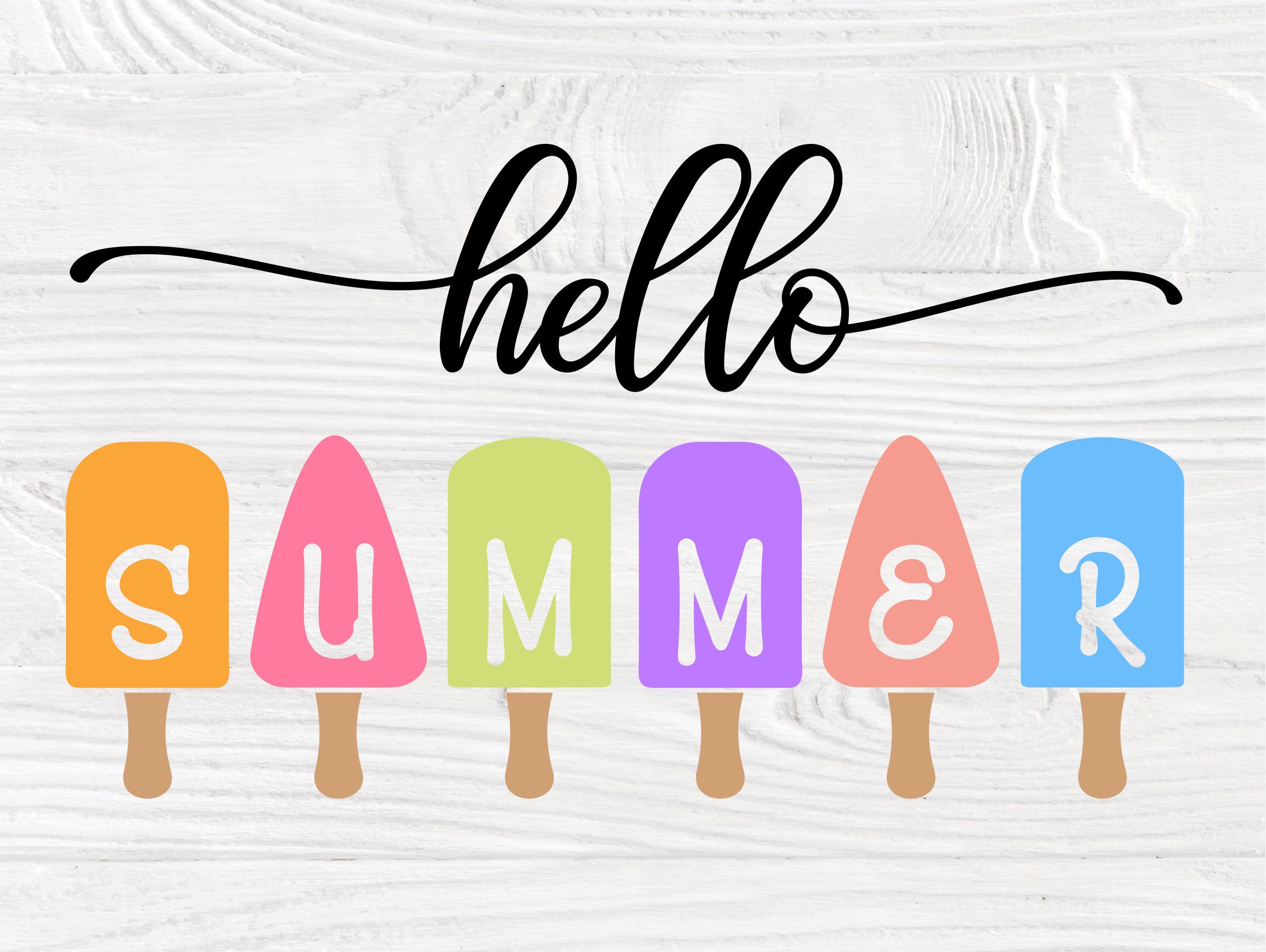Hello Summer Svg Bundle Beach Svg Popsicle Svg Etsy