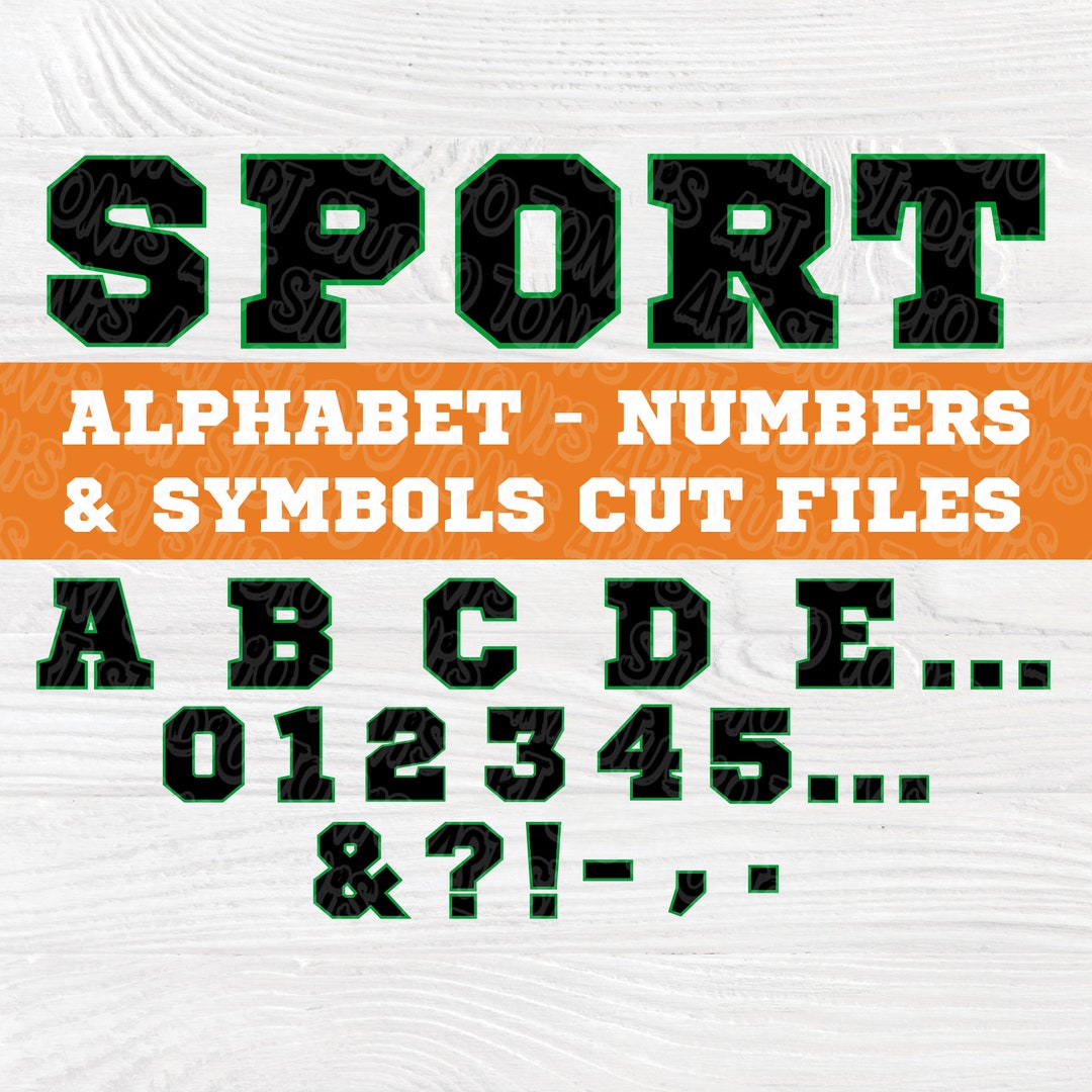 Sport Font SVG Varsity Font Svg Sport Cut Files Alphabet - Etsy UK
