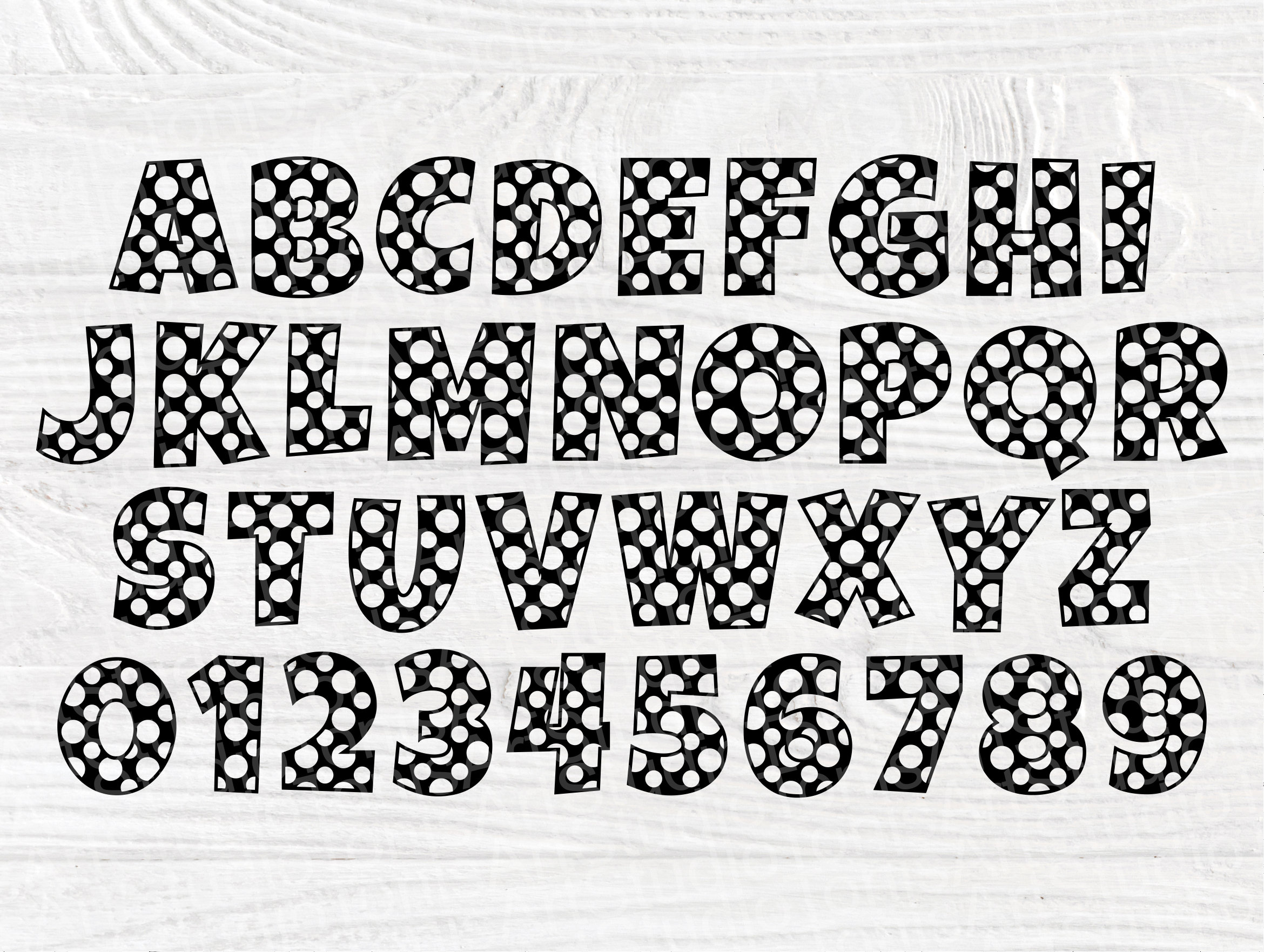 Polka Dot Font SVG Polka Dot Alphabet Alphabet Svg Polka - Etsy Canada