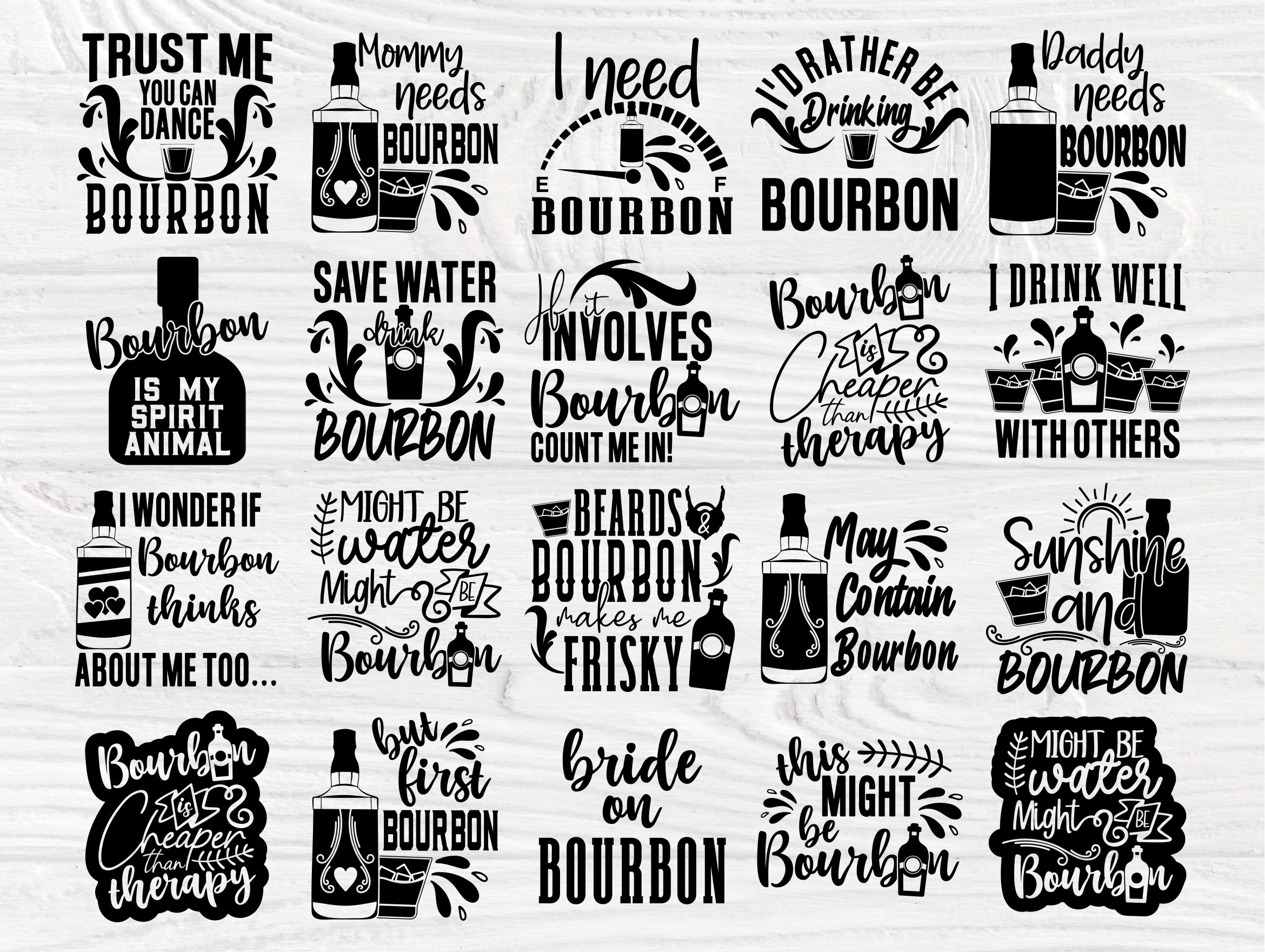 Bourbon SVG Bundle, Drinking Svg, Cricut Cut Files - Etsy