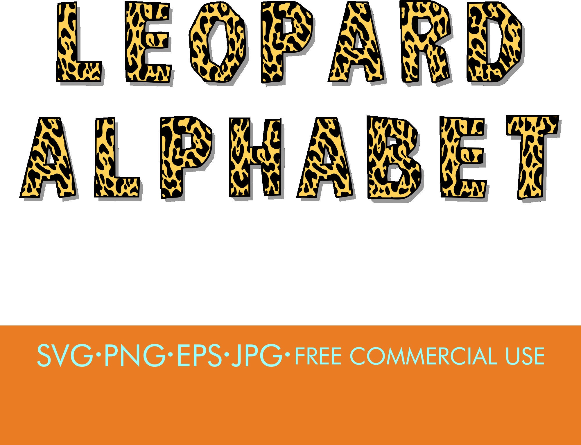 Leopard Font SVG Leopard Alphabet Leopard Letters Svg | Etsy UK