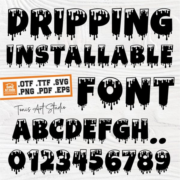Dripping Letters - Etsy