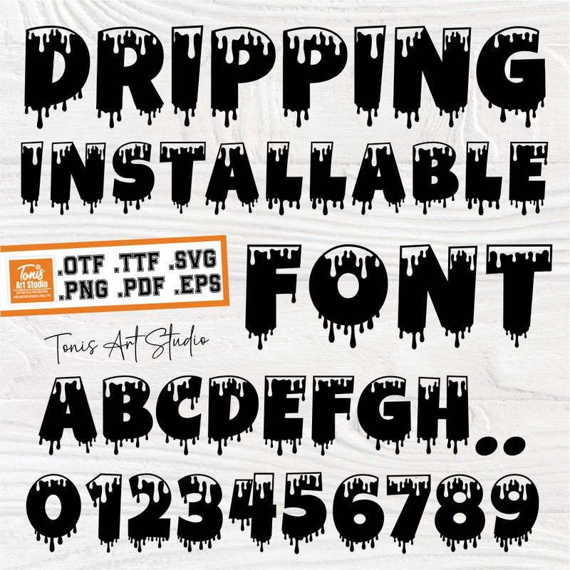 Dripping Letters - Etsy