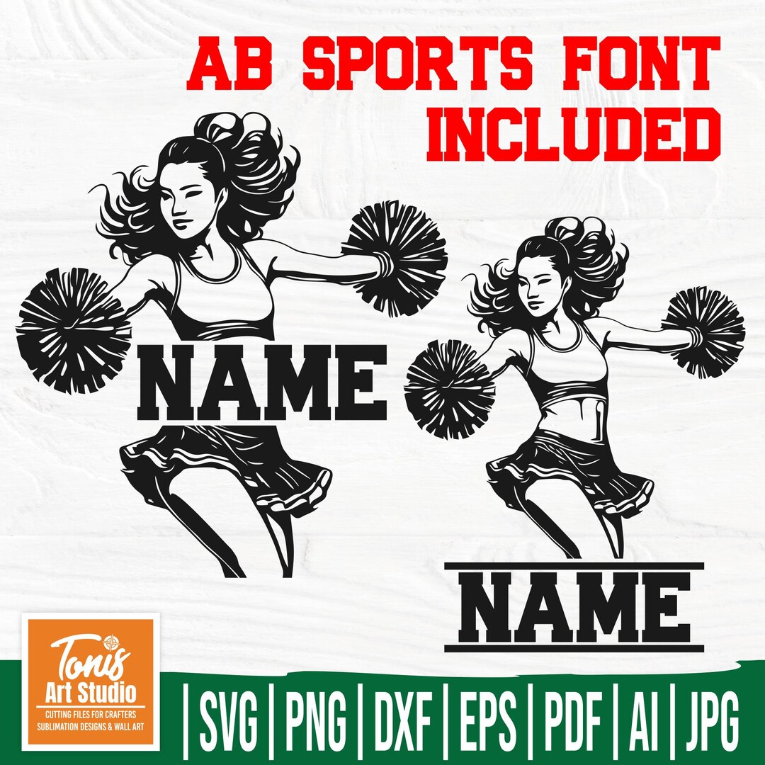 Cheerleader Svg, Pop Pom Svg, Cheer Svg, Cheerleading Png, Cheer ...