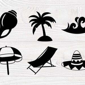 Summer Clipart, Beach Svg, Sunglasses, Palm Tree - Etsy