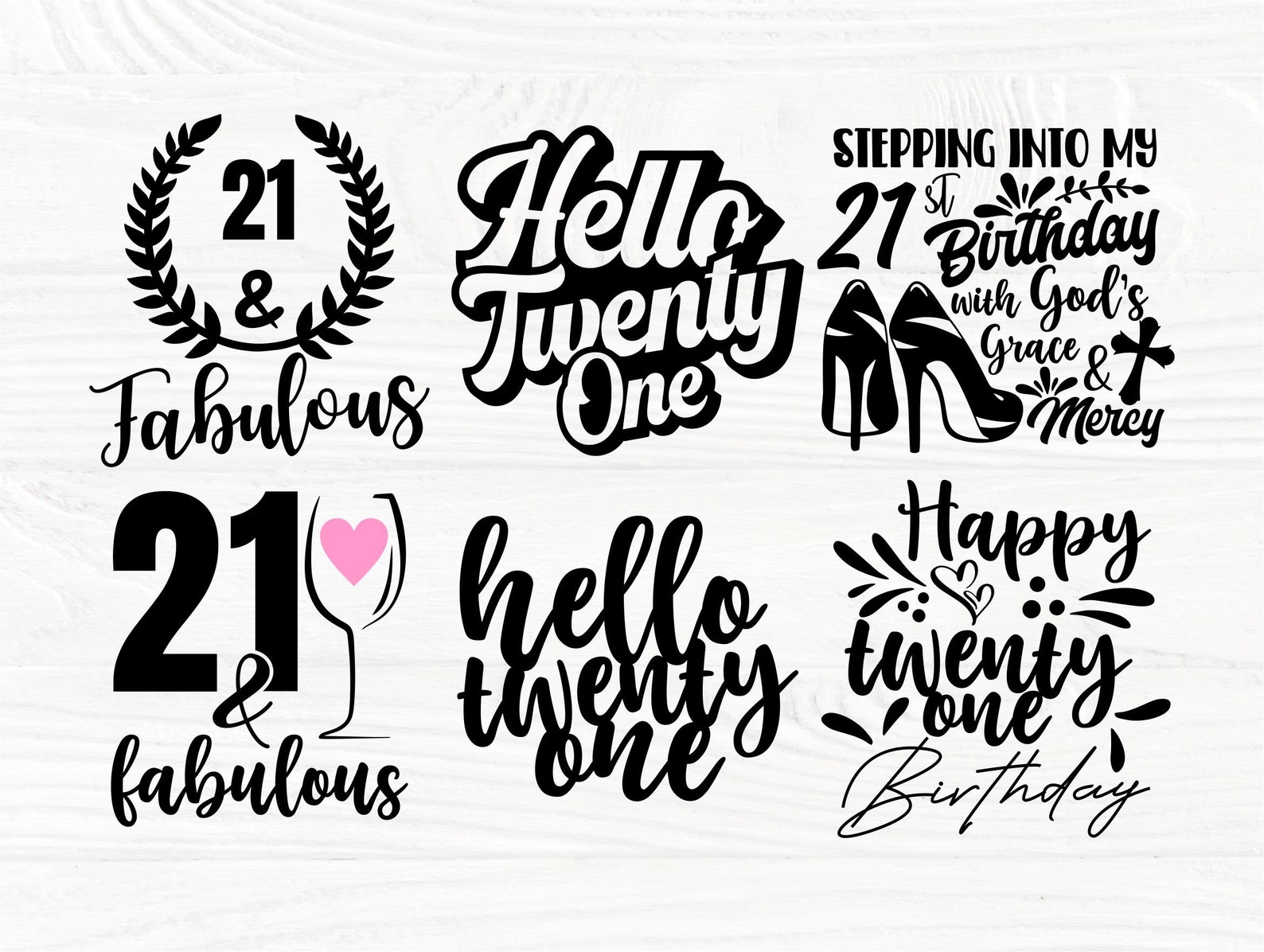 21st Birthday SVG Twenty One Svg Hello 21 Svg | Etsy UK