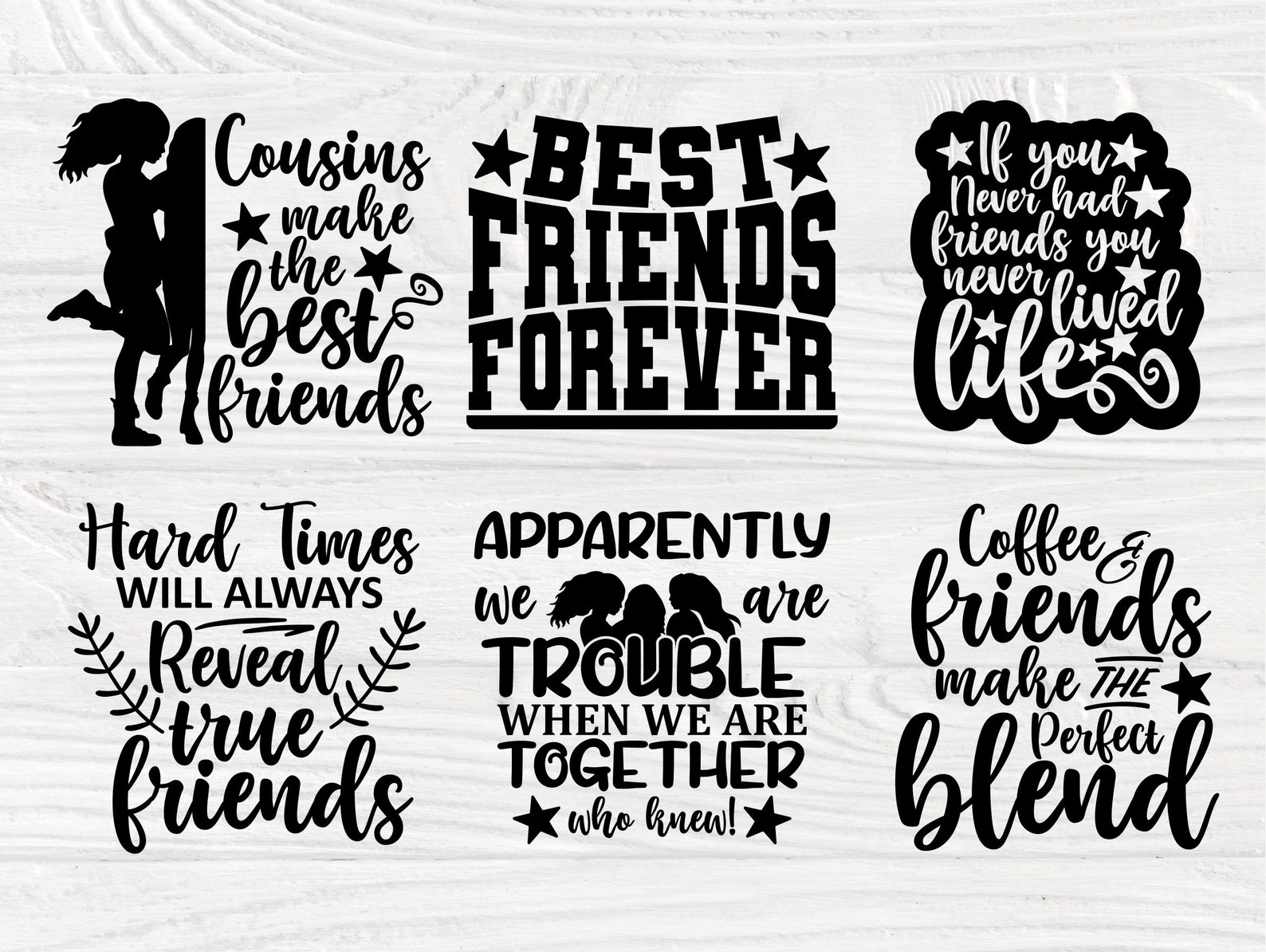 Friends SVG Bundle Friendship Svg Shirt Designs | Etsy Canada