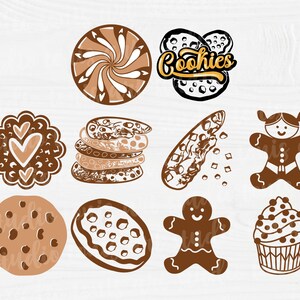 Cookie SVG Cut Files: Christmas Baking Clipart (digital Download) - Etsy