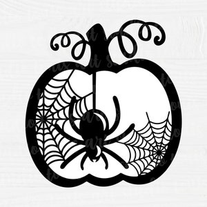 Halloween Pumpkin SVG Halloween Svg Spider Web Svg Spooky Svg Cricut ...