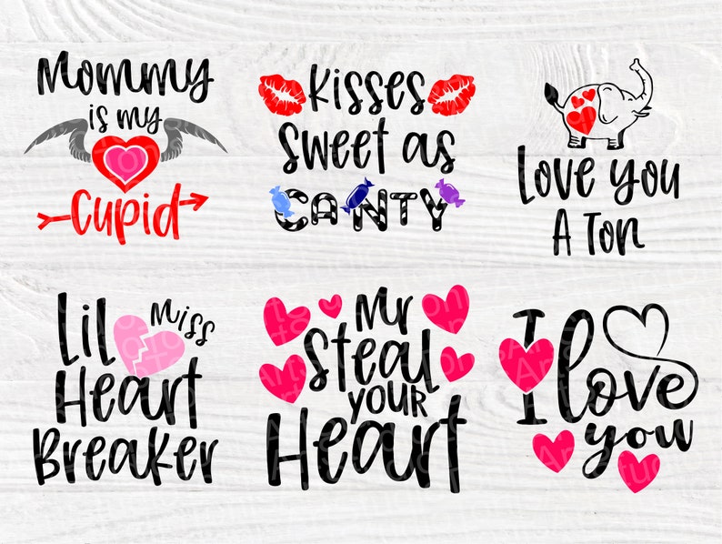 Valentine SVG Bundle Funny Valentines Quotes Svg | Etsy