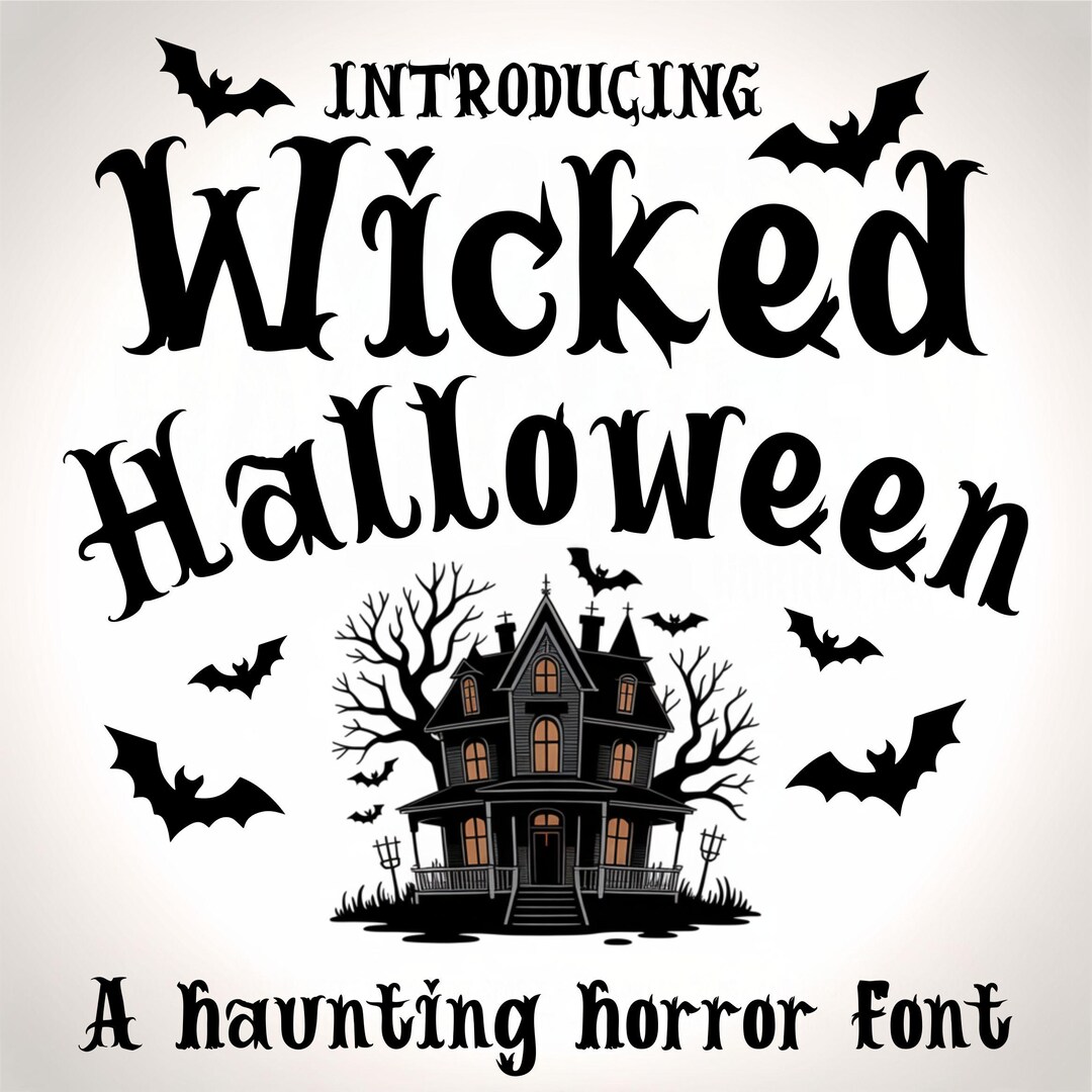 Wicked Halloween Font: Spooky Gothic Typeface (OTF & TTF) for Cricut - Etsy