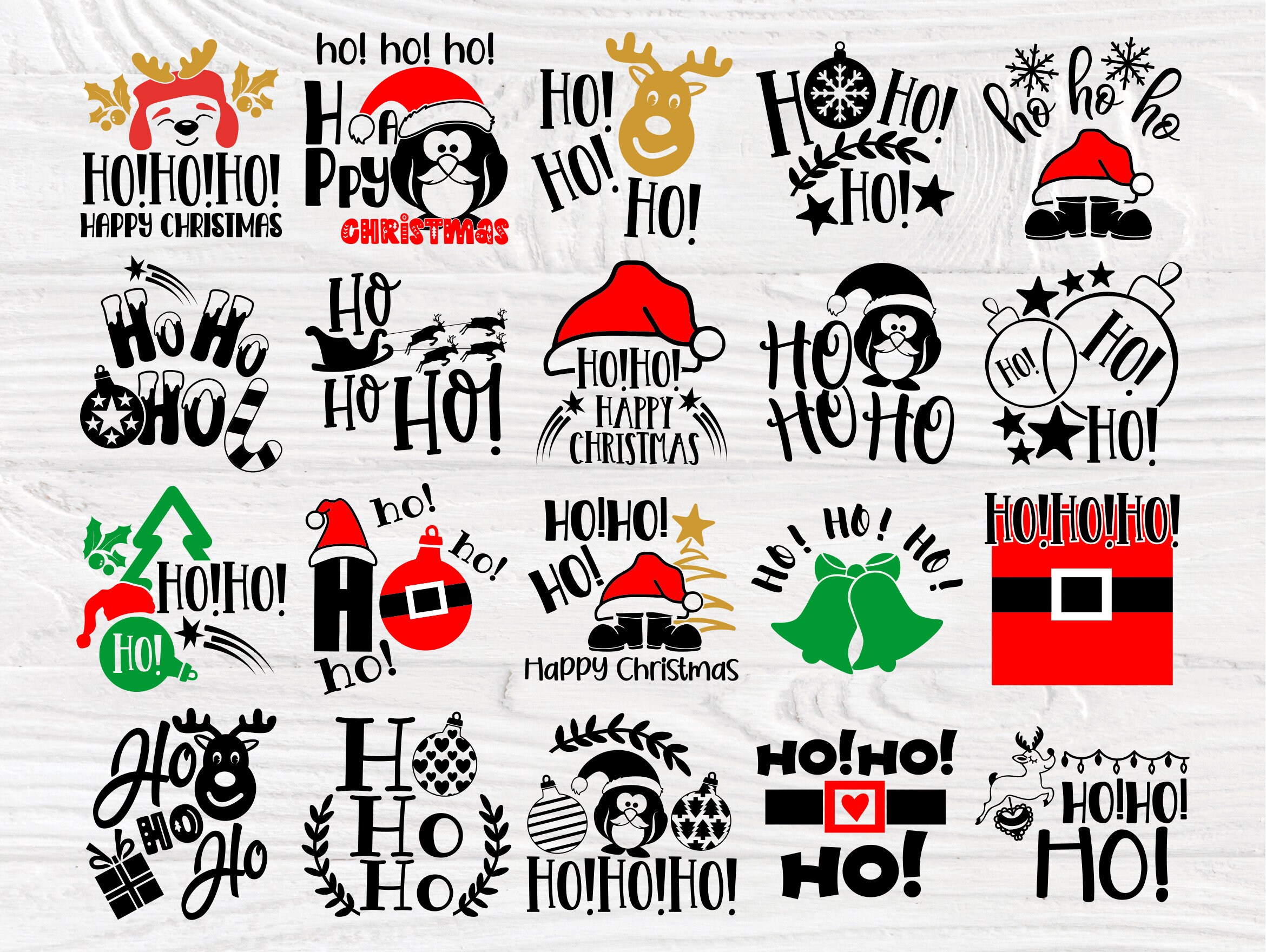 Funny Christmas SVG Bundle Ho Ho Ho Svg Cut Files - Etsy UK