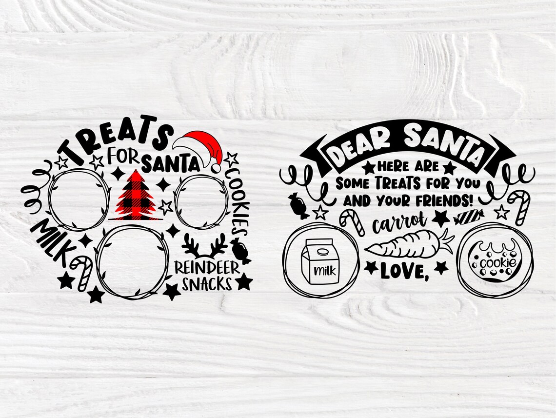 Dear Santa Tray SVG Bundle Christmas Svg Cookies - Etsy