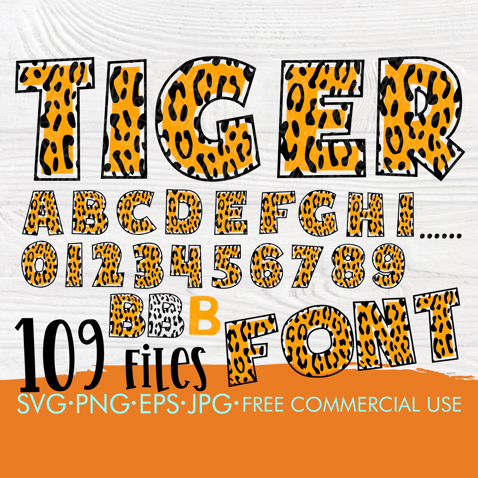 Tiger Font SVG Tiger Alphabet Svg Tiger Numbers Svg - Etsy UK