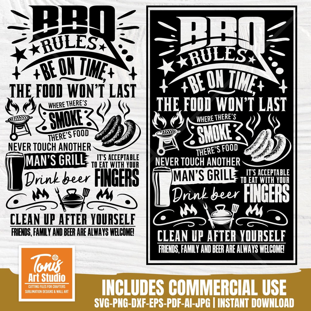 My Grill My Rules - Backyard Bbq Svg - Bbq Rules for Men - Bbq SVG, PNG ...