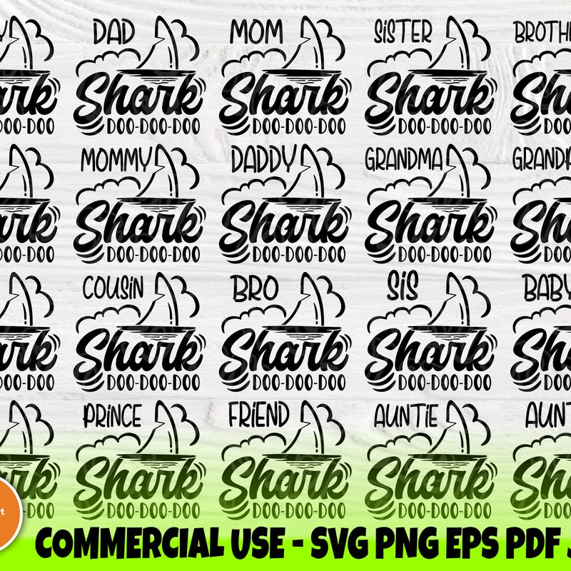 Shark Family Bundle - Etsy