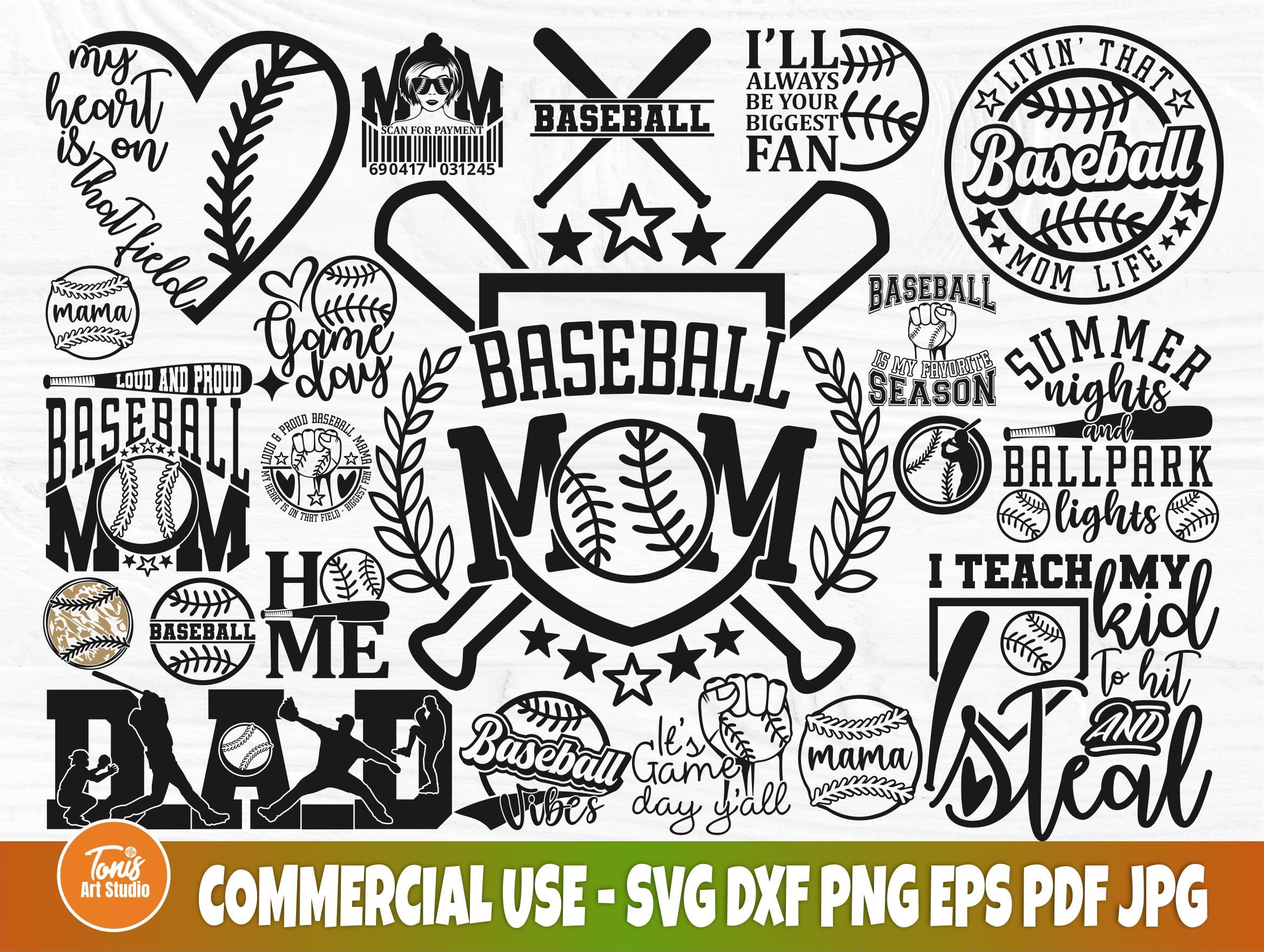 Baseball SVG Bundle Baseball Shirt SVG Designs - Etsy