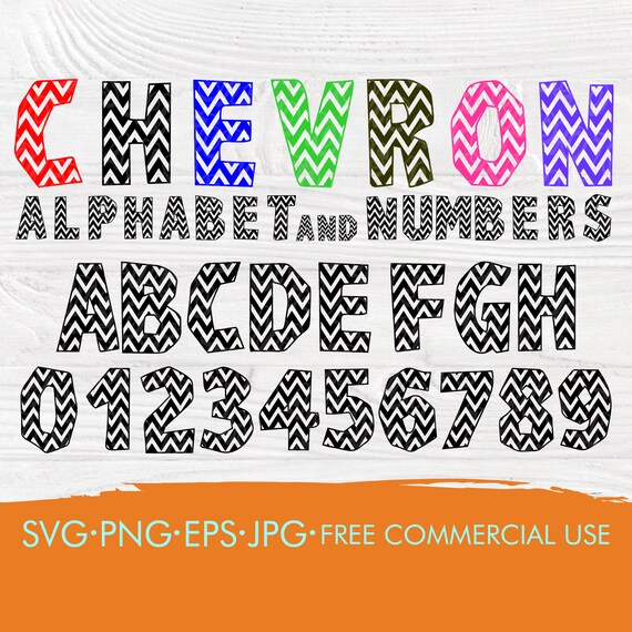 Chevron Pattern Letters