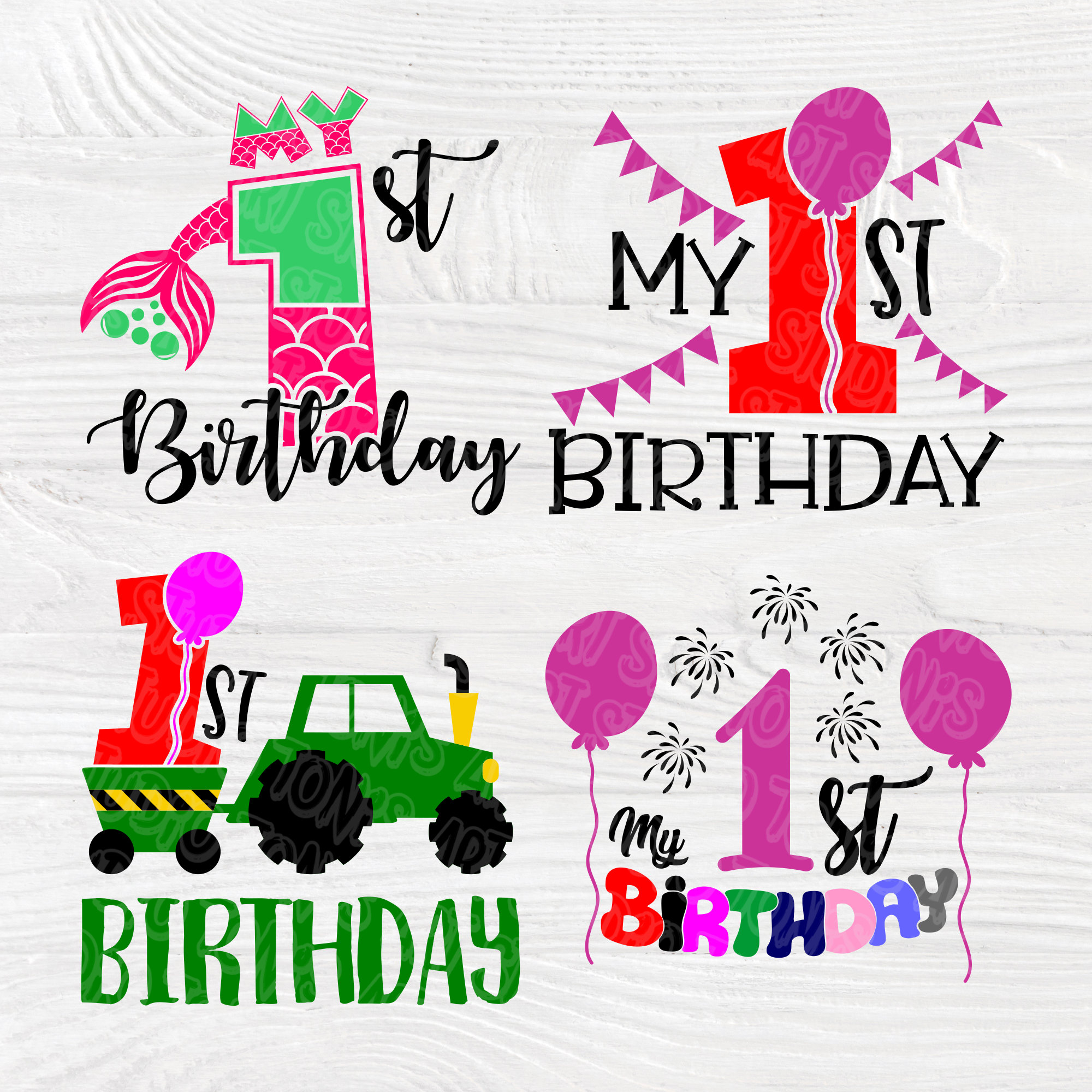 First Birthday SVG Bundle Birthday Boy & Girl Svg - Etsy