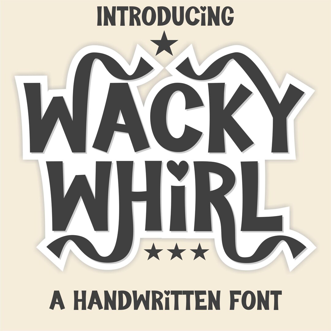 Wacky Whirl Font | Cute Handwritten Font | Goodnotes Font | Planner ...