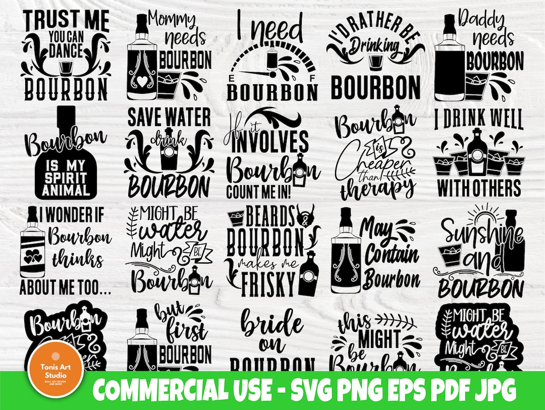 Bourbon SVG Bundle, Drinking Svg, Cricut Cut Files - Etsy