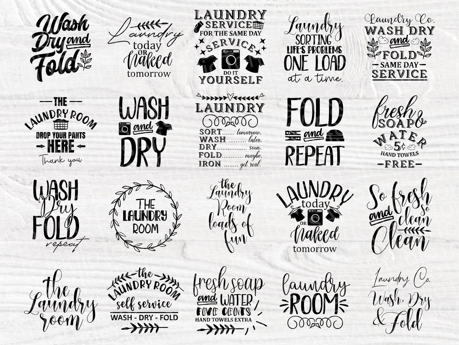 Laundry SVG Bundle, Laundry Room Signs, Cut Files - Etsy Canada