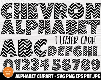 Chevron Letters - Etsy