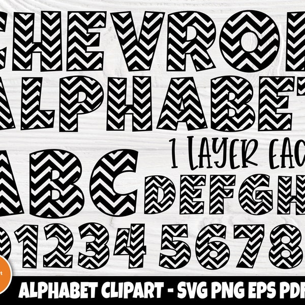 Chevron Letters - Etsy