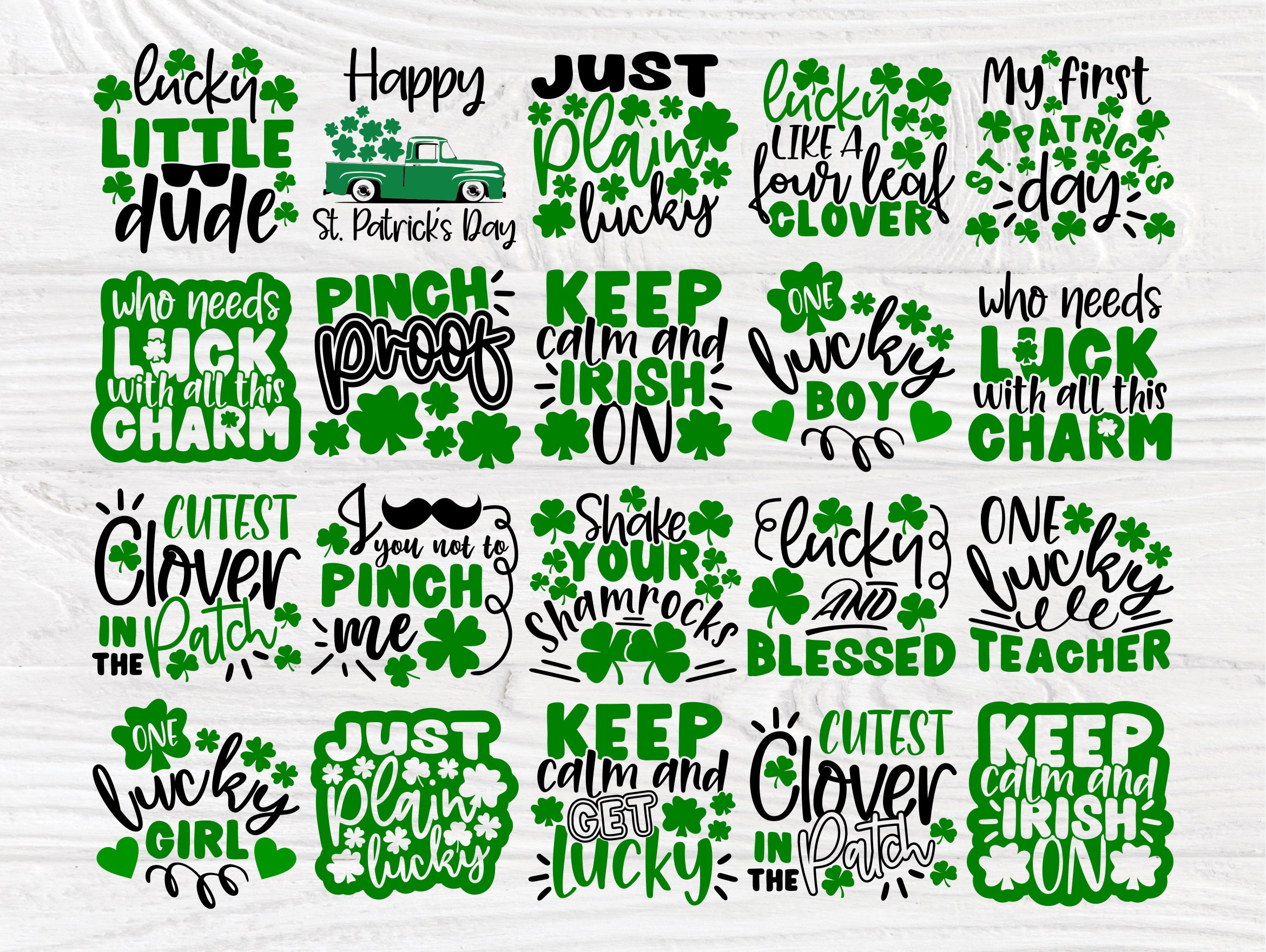 St Patricks Day Svg Bundle Funny Svg Quotes Etsy