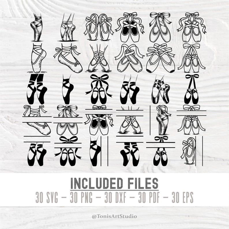 Ballet Shoes Wall Decor Svg Cut File for Girls Room Ballerina Dance ...