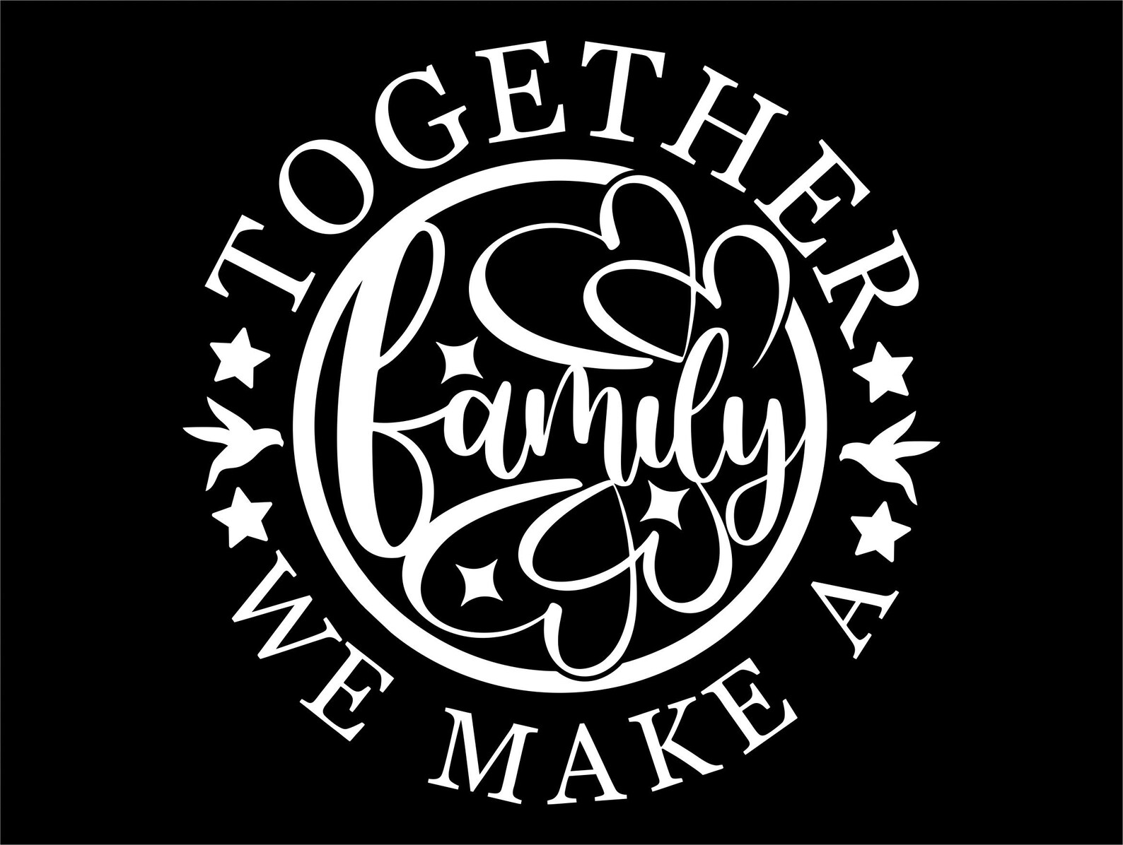 Together We Make a Family SVG, Quote Svg Cut File - Etsy UK