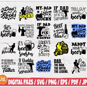 Dad SVG Bundle Father's Day Svg Funny Dad T Shirts - Etsy UK